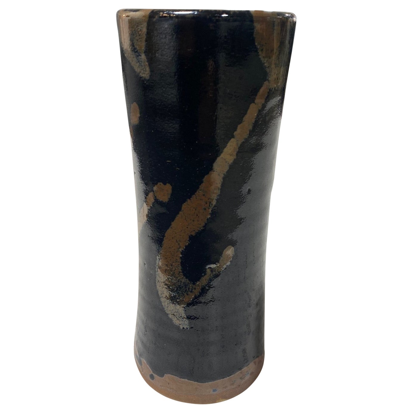 Japanese Ceramic Vase Mingei Style Hamada Shoji For Sale at 1stDibs