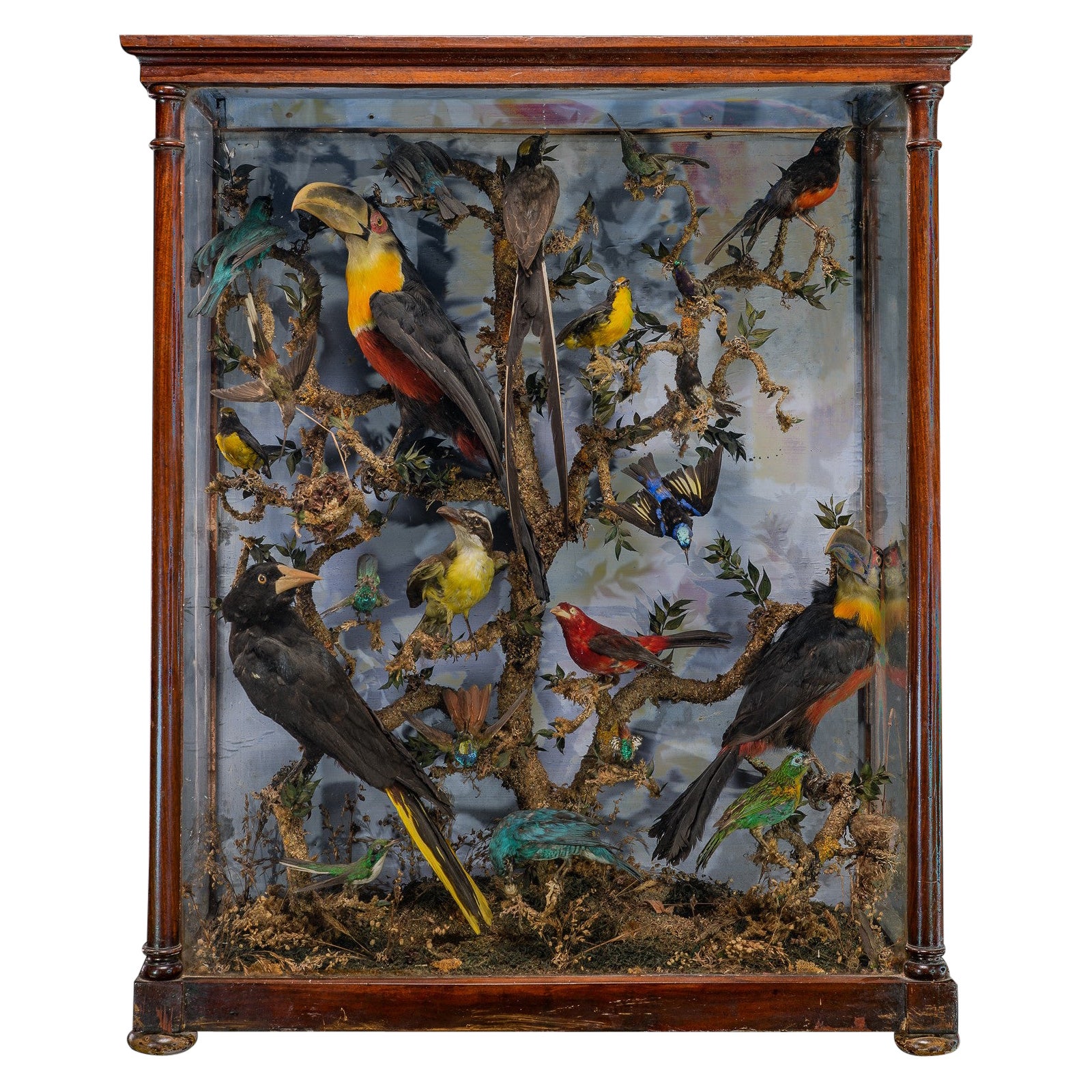 Antique 19th C Colourful Victorian Diorama with South American ...