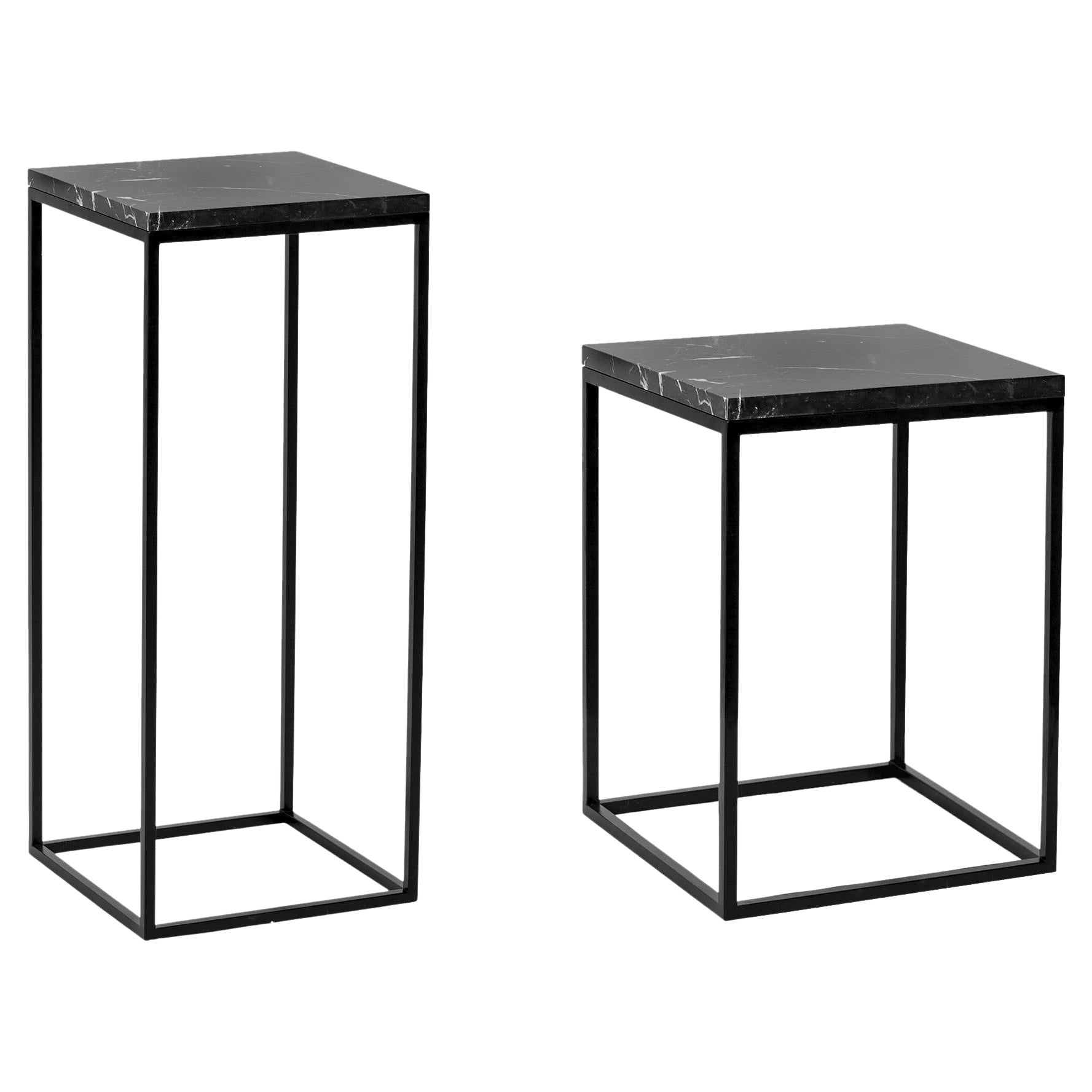 Set of 2 Small and Medium Pillar Side Tables by Un’common For Sale at ...
