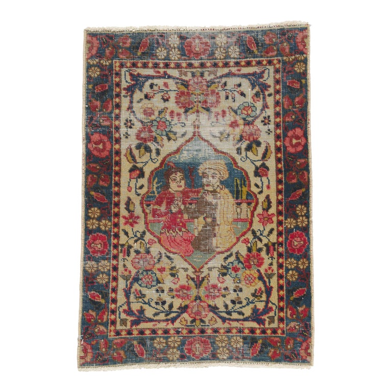 Antique Persian Tabriz Rug For Sale at 1stDibs