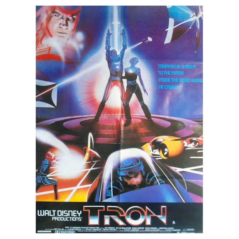 1982 Tron Original Vintage Poster For Sale at 1stDibs