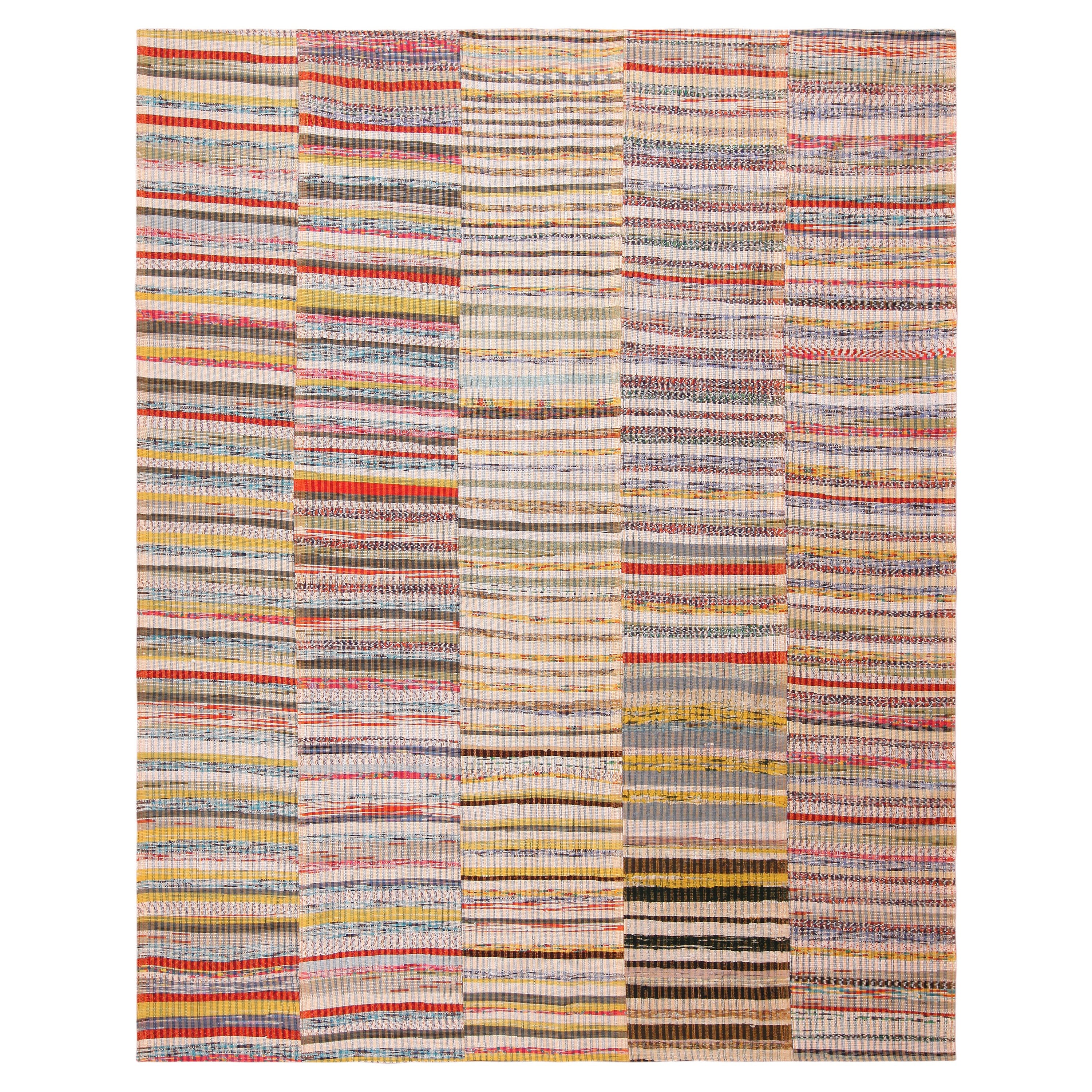 Nazmiyal Collection Modern Rag Rug. 9 ft 8 in x 11 ft 10 in For Sale at ...
