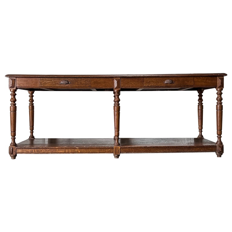 French Draper's Table with Turned Legs For Sale at 1stDibs