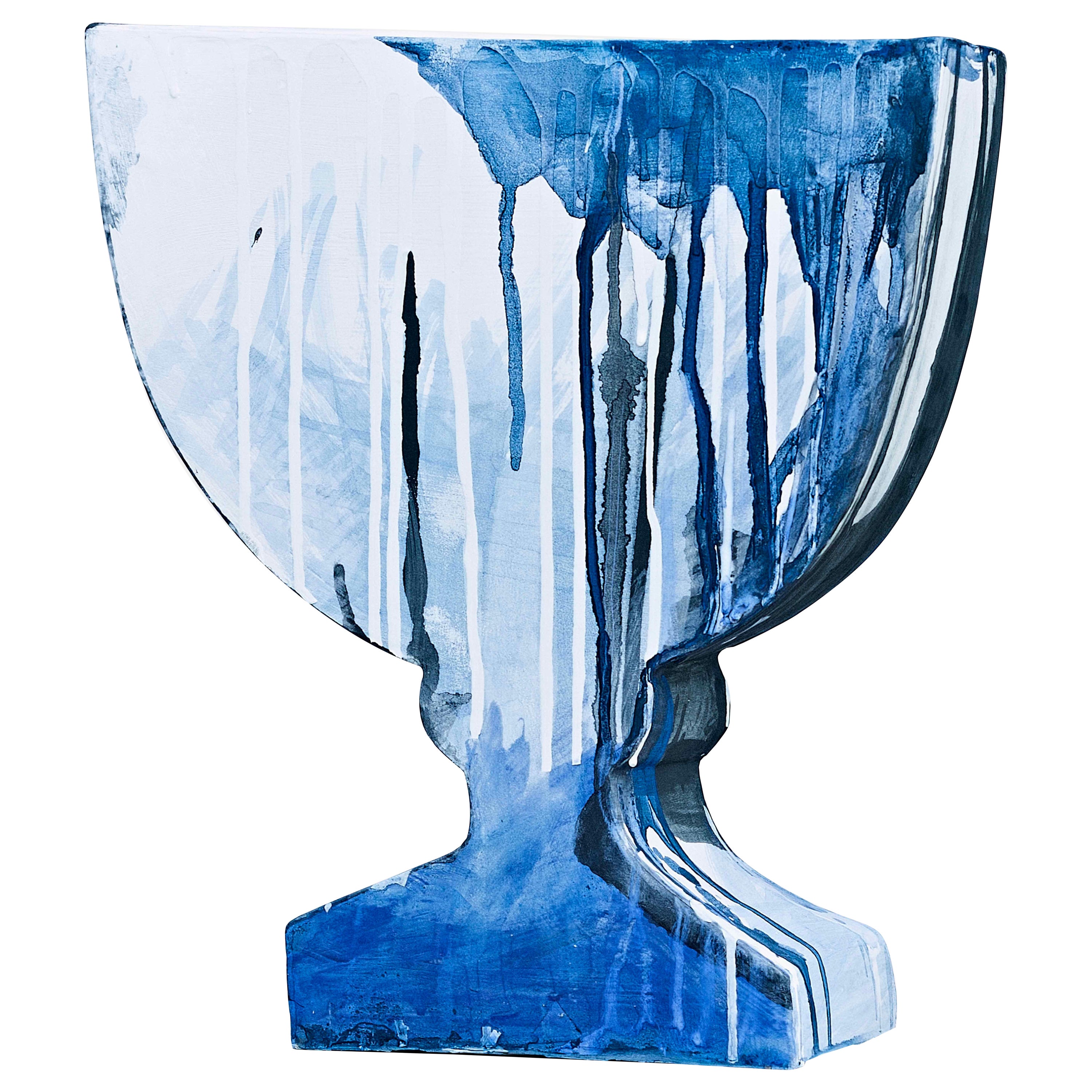 Origine Blue Ceramic VII by Benjamin Poulanges For Sale at 1stDibs