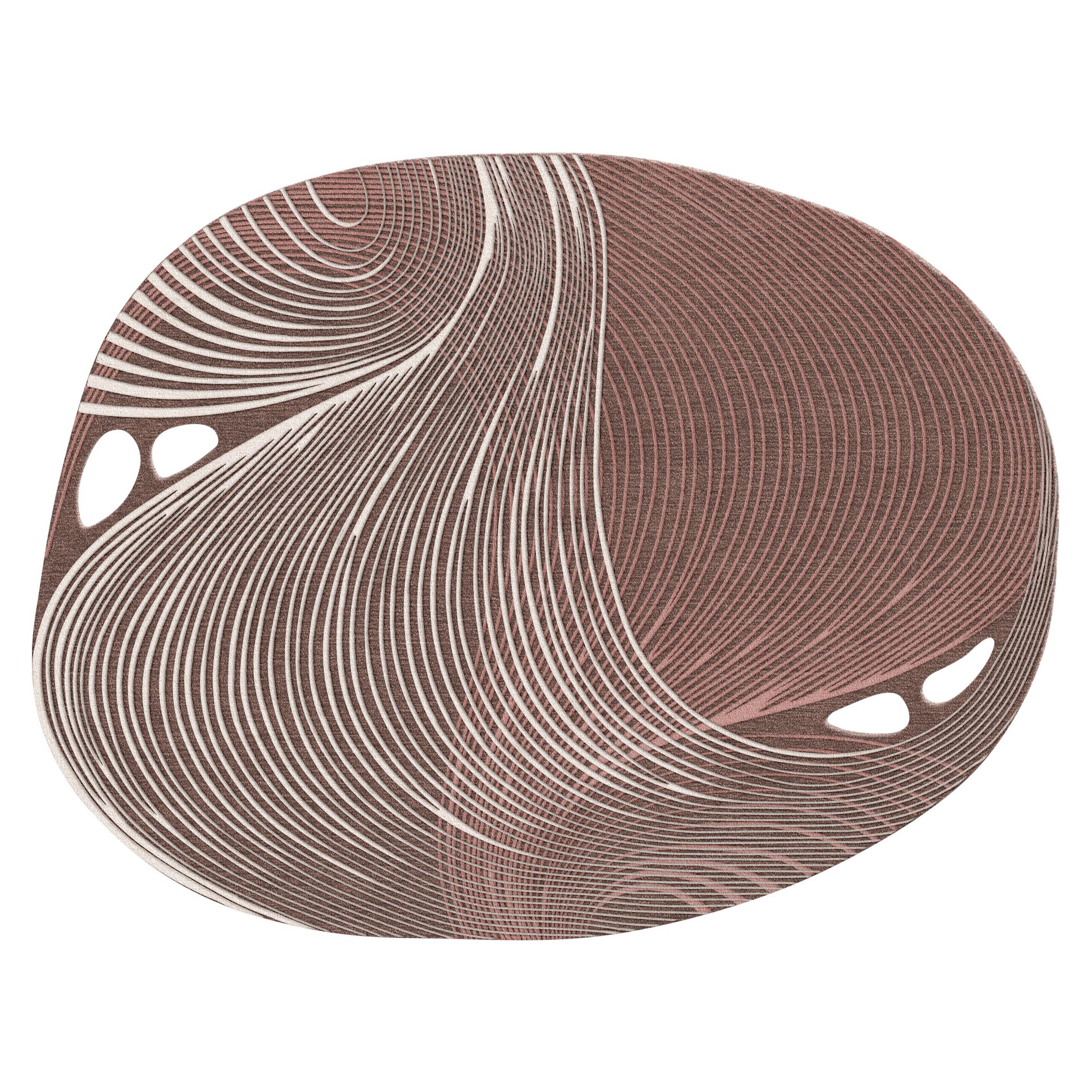 Modern Geometrical Eco-Friendly Retro Handmade Rug with Irregular Shape ...