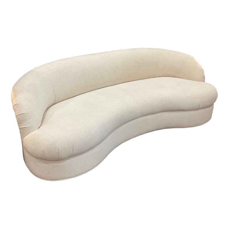 1980s Drexel Heritage Kidney Shaped Sofa For Sale at 1stDibs