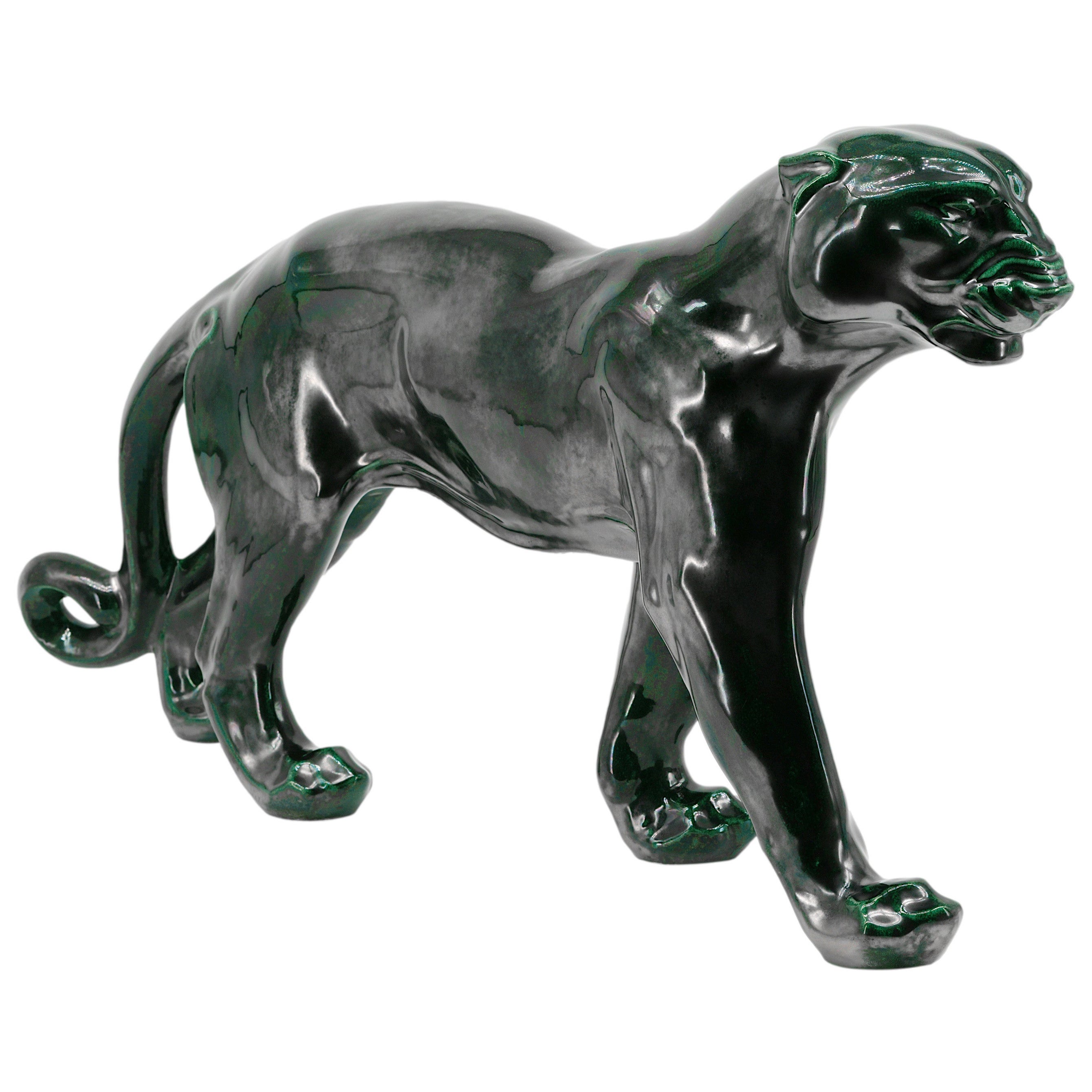 Haeger Art Deco Style Ceramic Black Panther at 1stDibs | haeger black ...