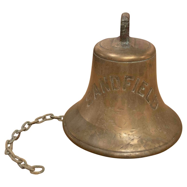 Bronze Bell with Name Inscribed "Sandfield" For Sale at 1stDibs