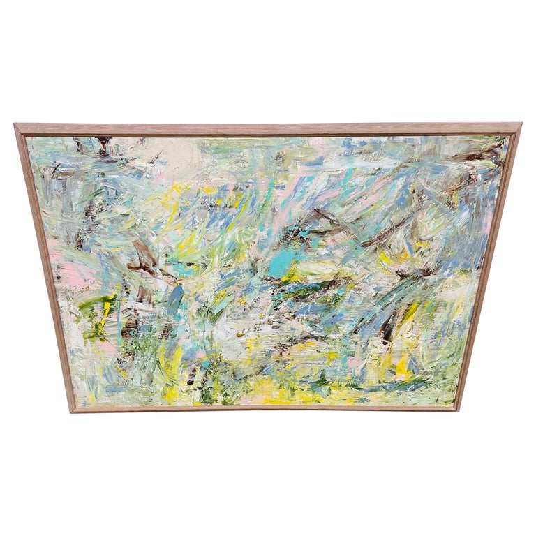 Large Modern Expressionist Abstract Painting Signed Mullin For Sale at ...