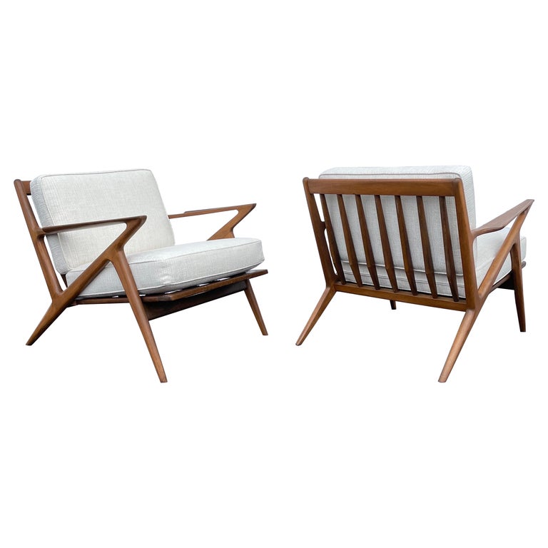 Pair Poul Jensen for Selig Z Chairs Danish Mid-Century Modern For Sale ...