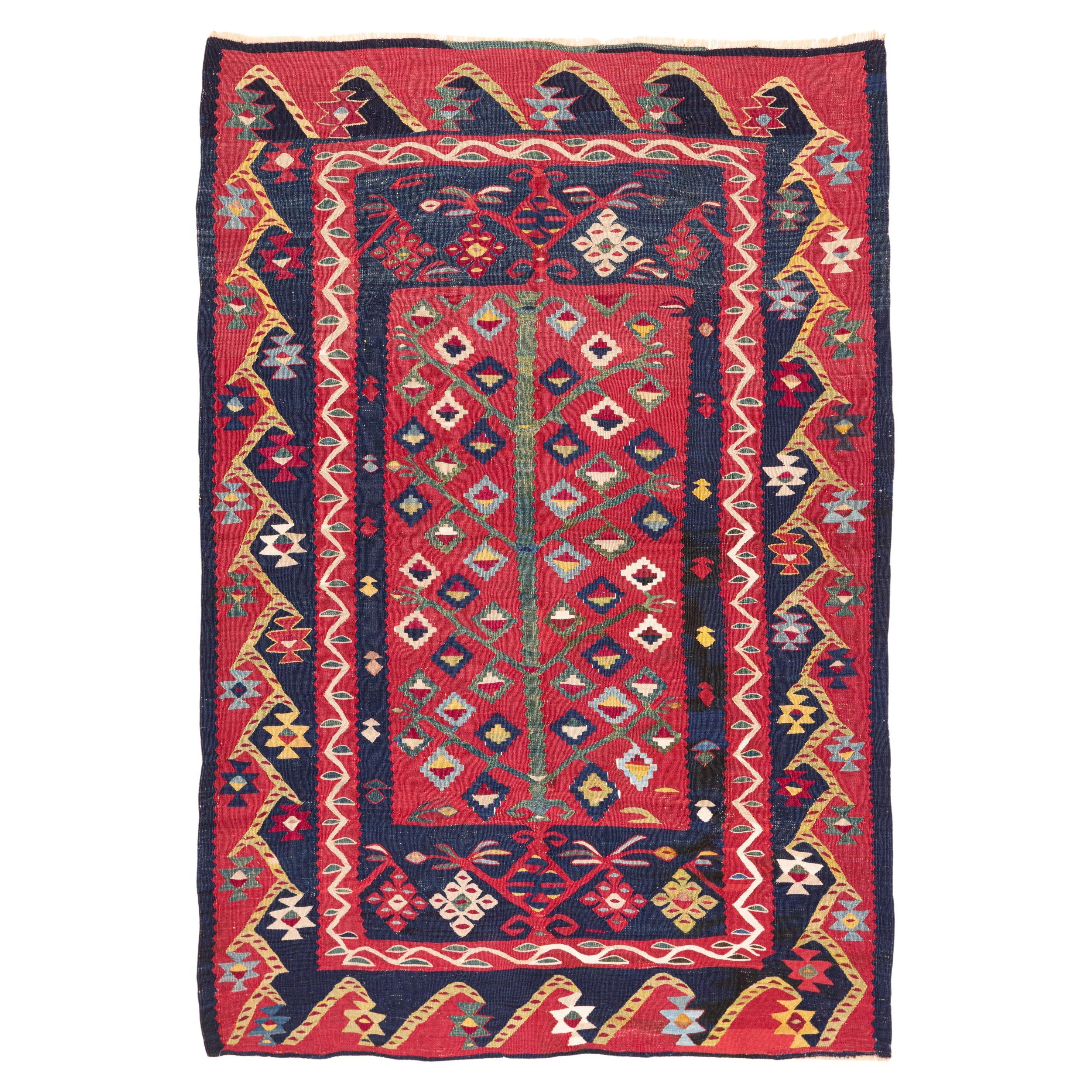 Large Balkan Kilim at 1stDibs