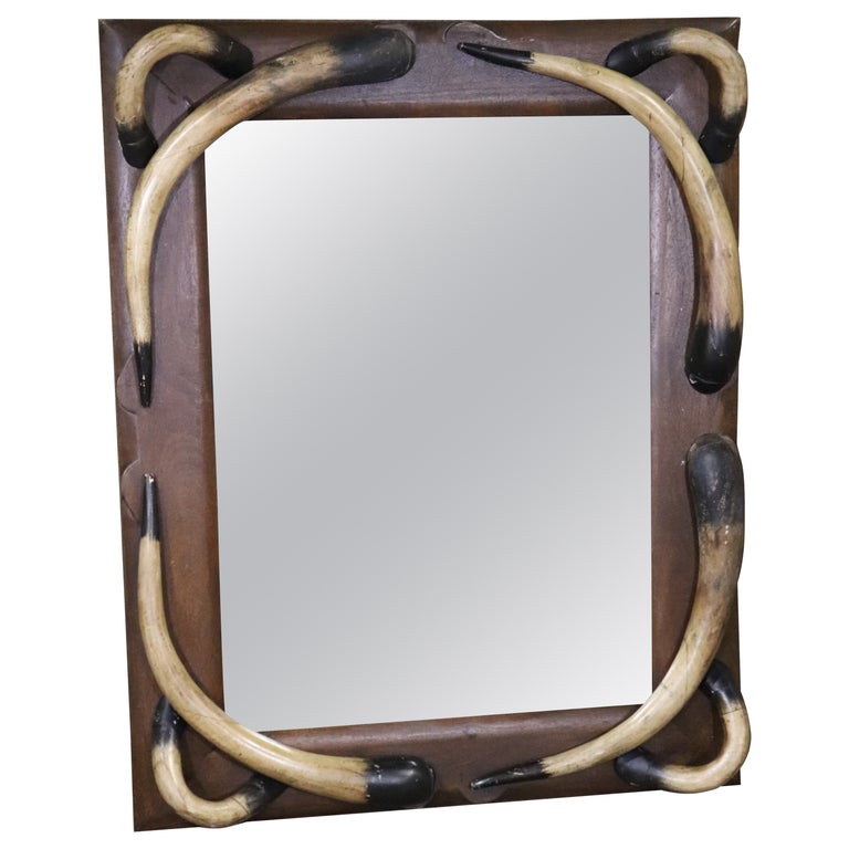 Large Horn Trim Mirror For Sale at 1stDibs