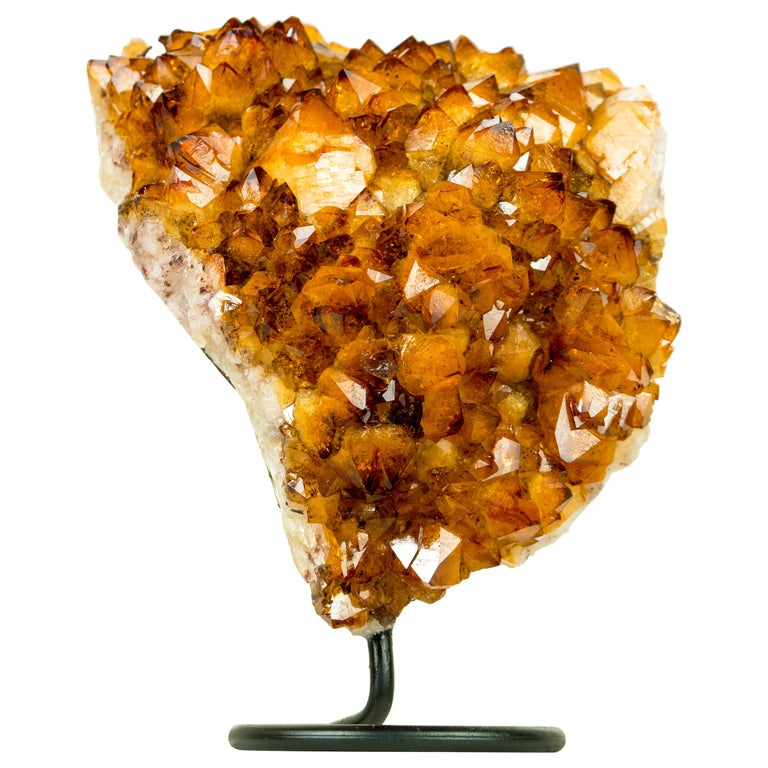 Natural Rich Orange Citrine Cluster with AAA Madeira Orange Druzy on ...