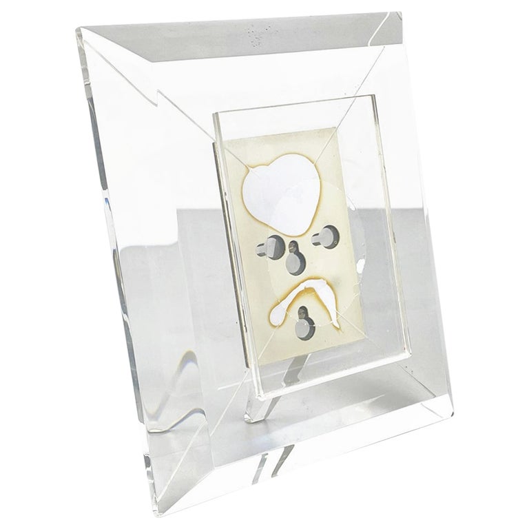 Italian Modern Table Photo Frame in Transparent Plexiglass, 1970s For ...