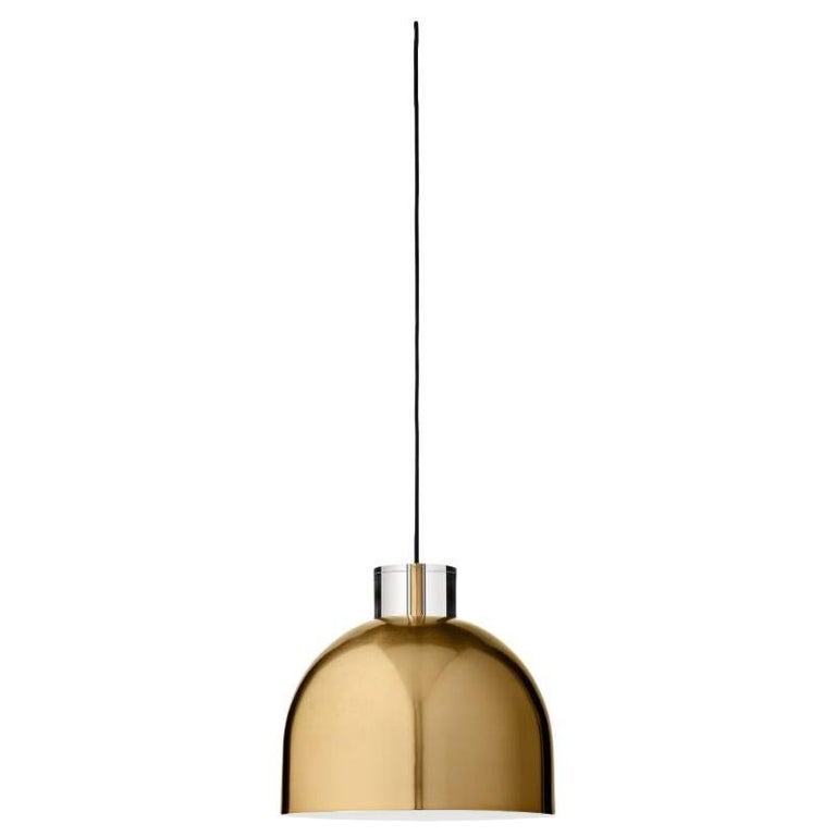 Small Gold Round Pendant Lamp For Sale at 1stDibs