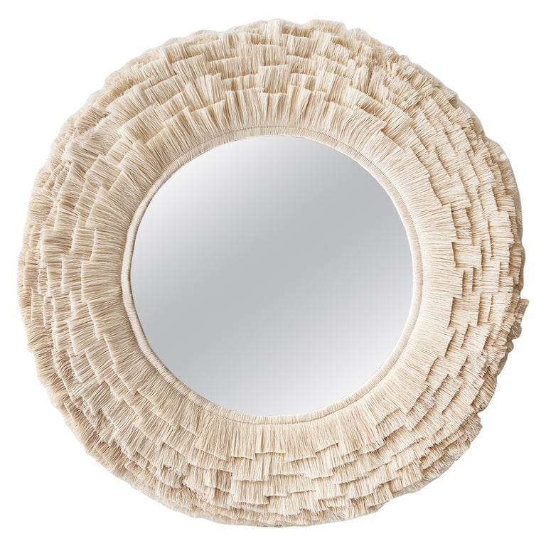Large Ojo Mirror Handmade Raw Cotton Sunburst Space Jewelry Wall ...