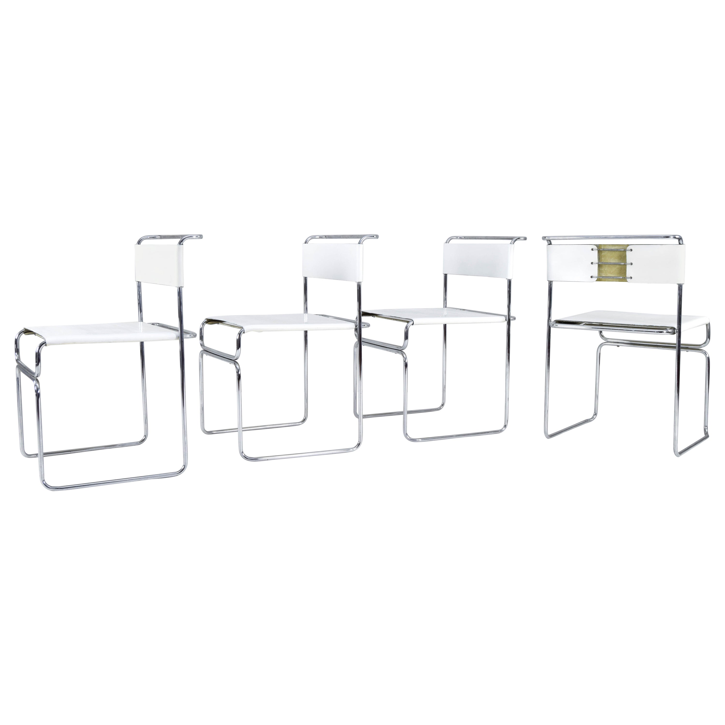 Mid-Century Modern Italian leather chairs by Giovanni Carini for ...