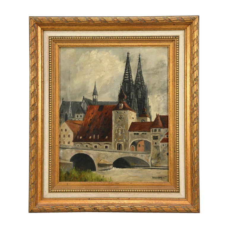 Franz Markgraf, Coastal Landscape Painting, Bauhaus 1987 1h219 For Sale ...