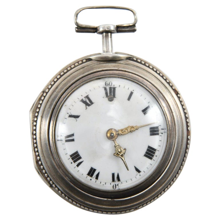 Baroque Silver Pocket Watch with Protective Capsule 'Tested', 18th ...