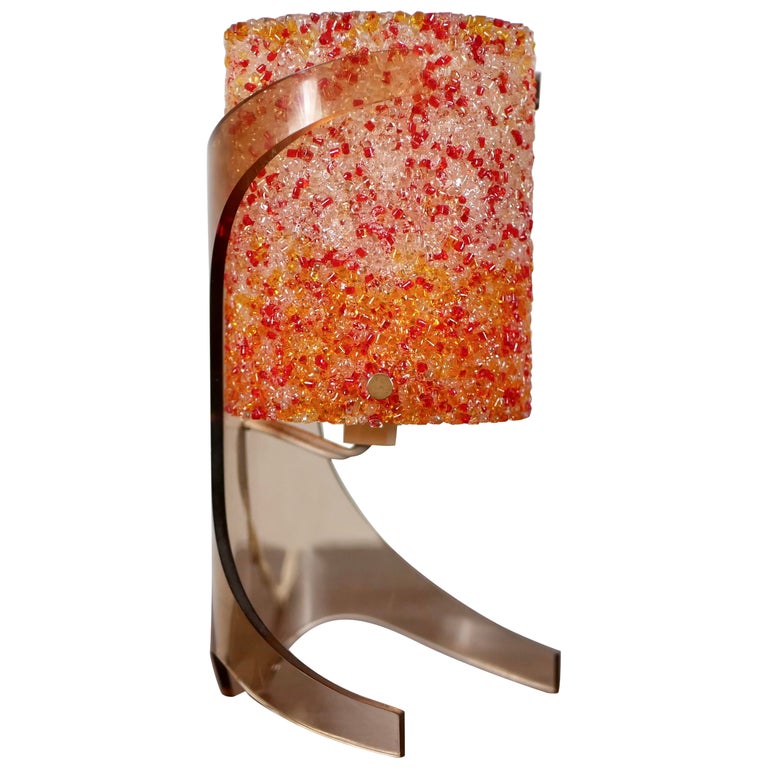 Adorable Multicolored Perspex and Plexiglass Table Lamp from, France ...
