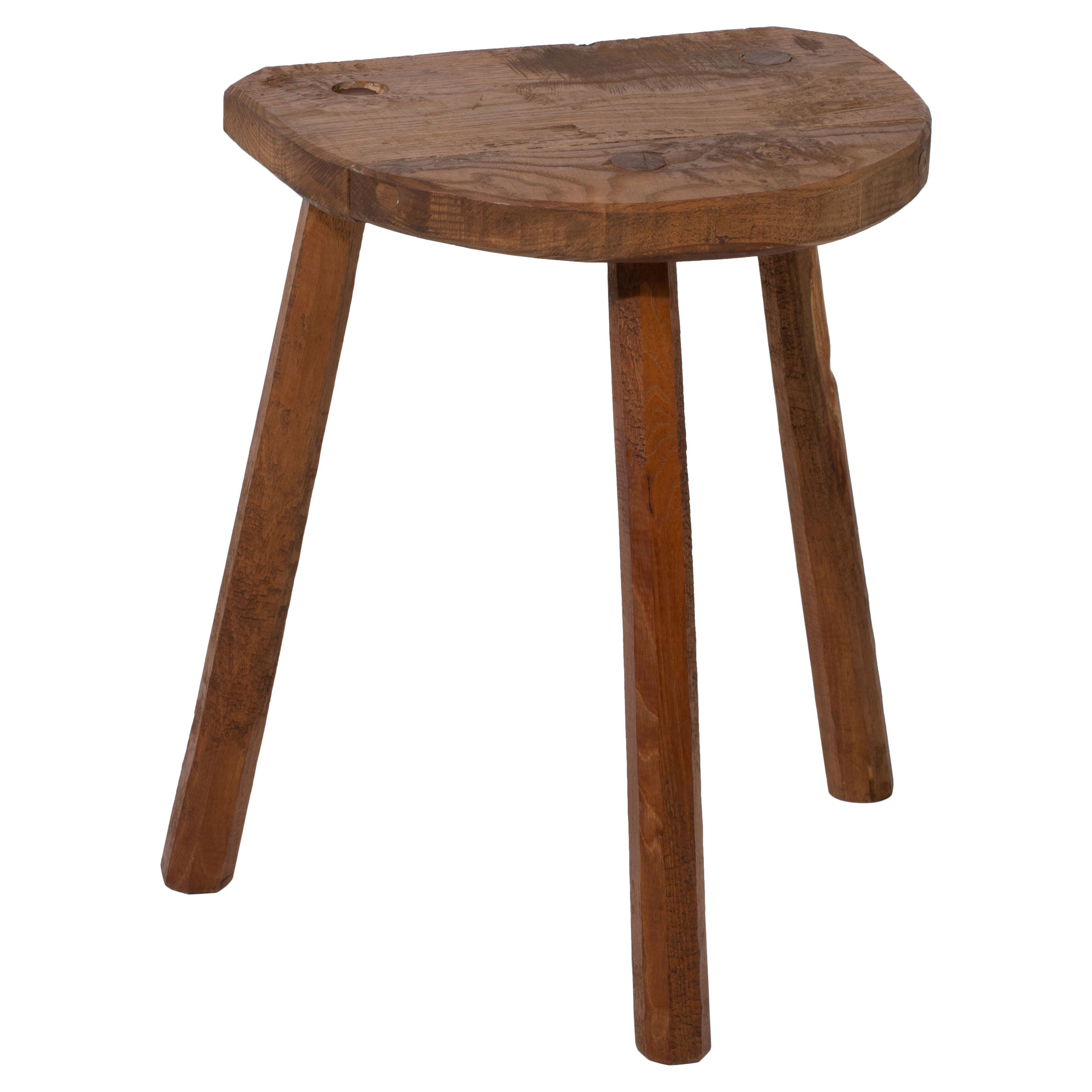 1960s American Craftsman Three-Leg Egg Shaped Stool in Birch For Sale ...
