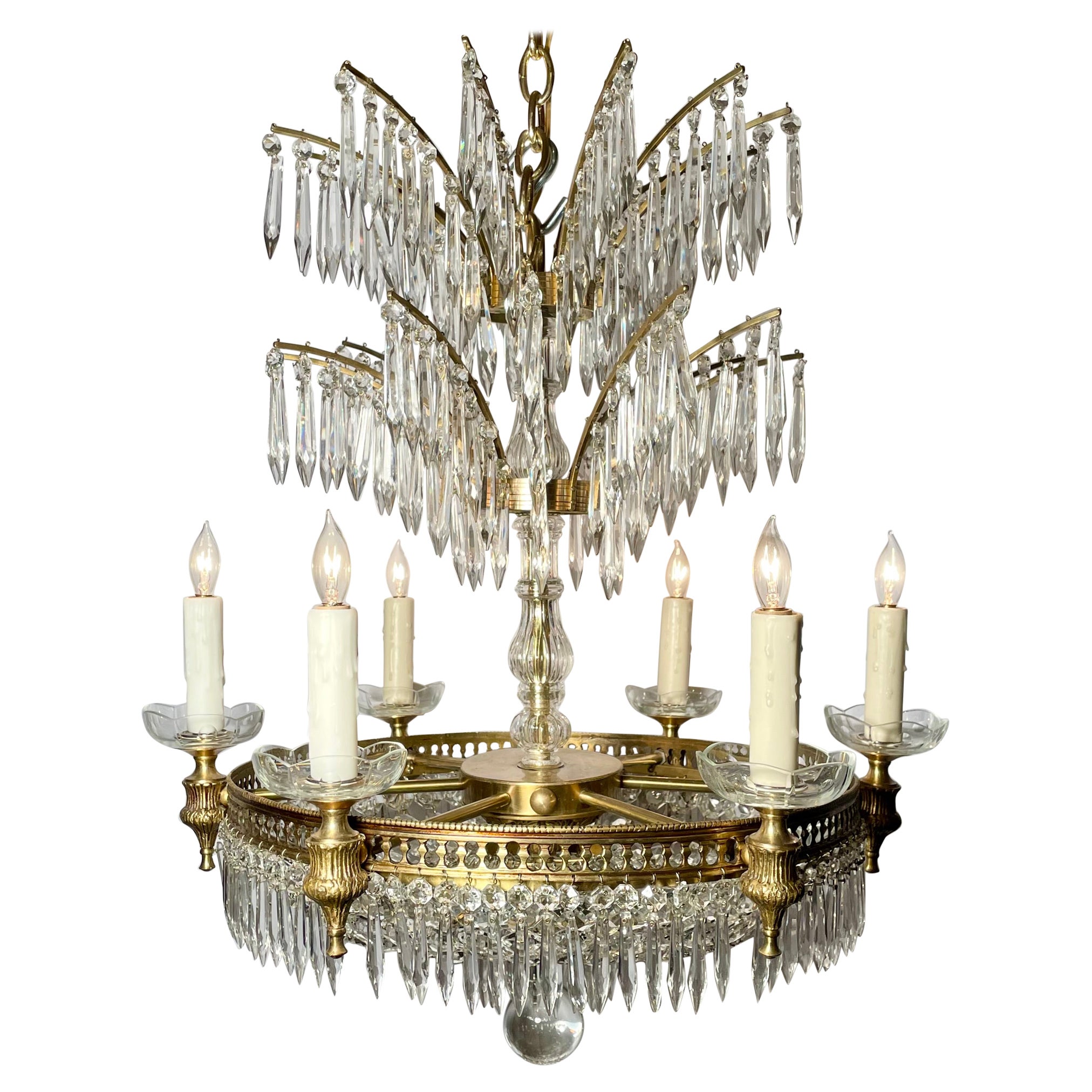 Antique Classical Eight-Light Crystal Glass Chandelier Vienna, circa ...