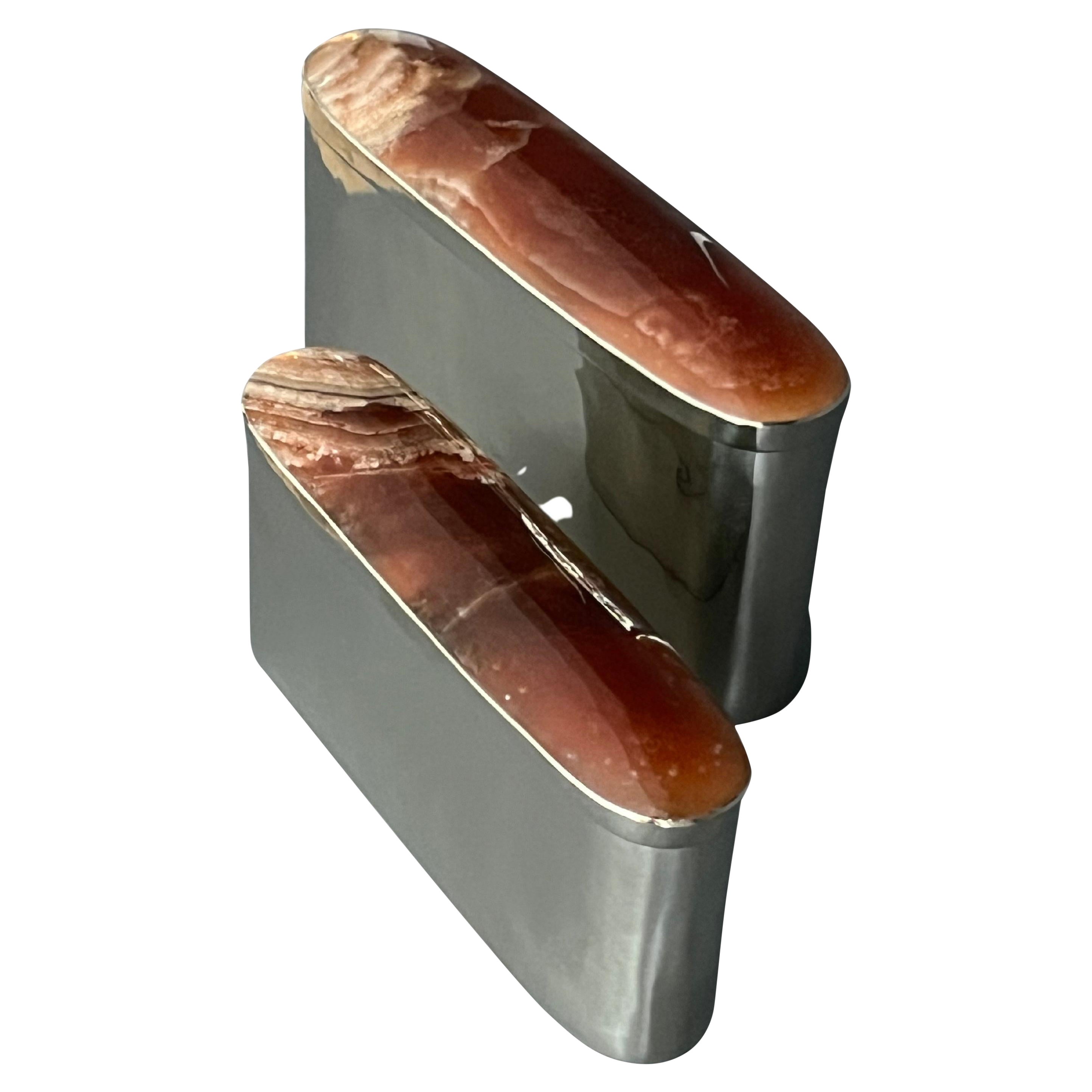 Tafi Onyx Oval Box For Sale at 1stDibs