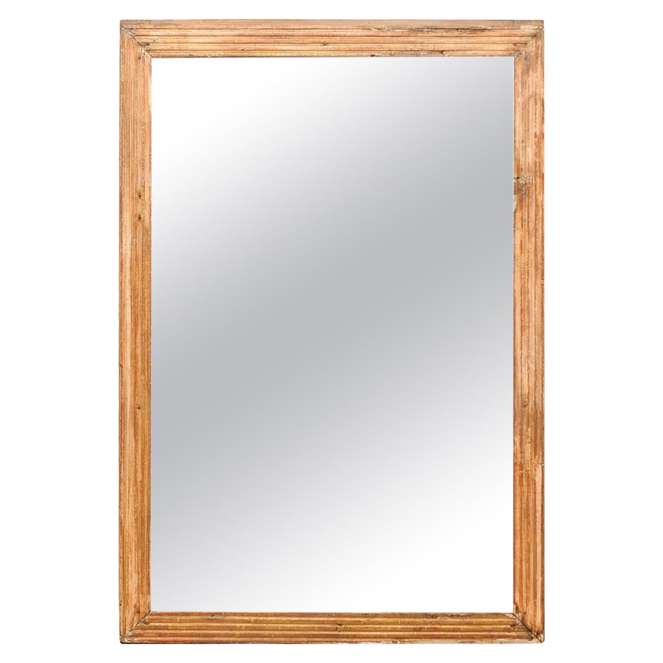 19th C. French Mirror in Clean/Linear Lines w/Original 2-Piece Glass at ...