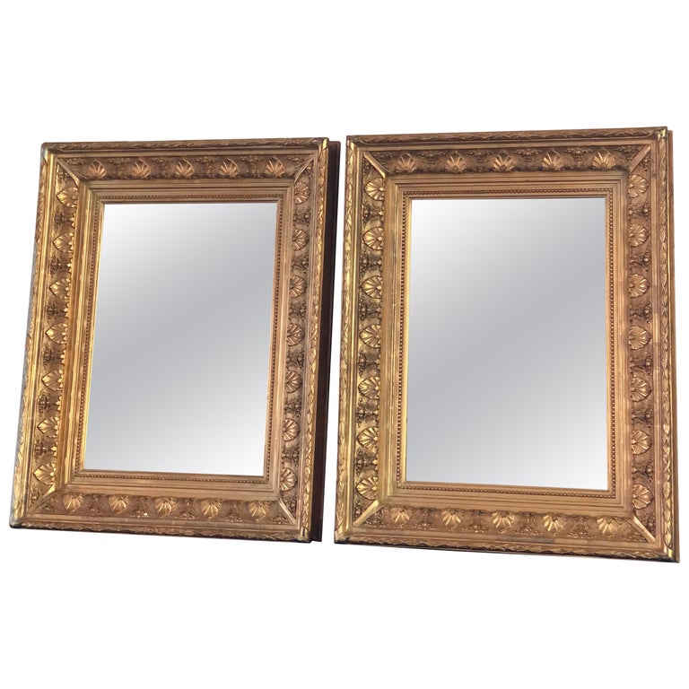 A Pair of Victorian Rich Carved and Detailed Giltwood Mirrors For Sale ...