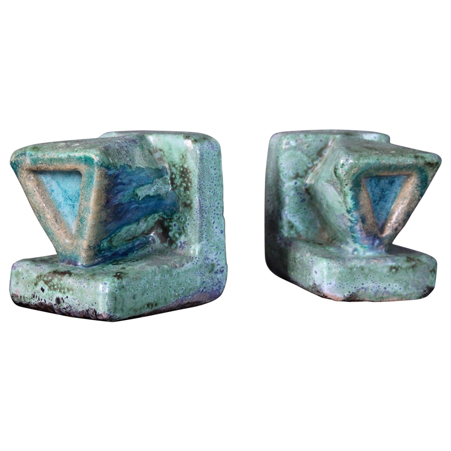 Pair of Ceramic Bookend For Sale at 1stDibs