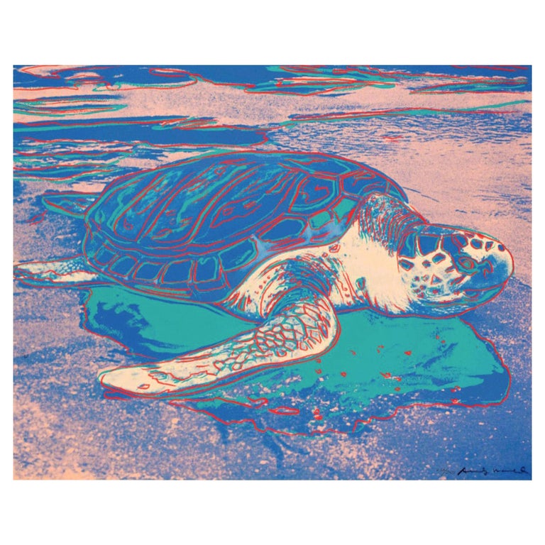 Andy Warhol Turtle 1985 (FS II.360A) -Signed and Numbered) For Sale at 1stDibs
