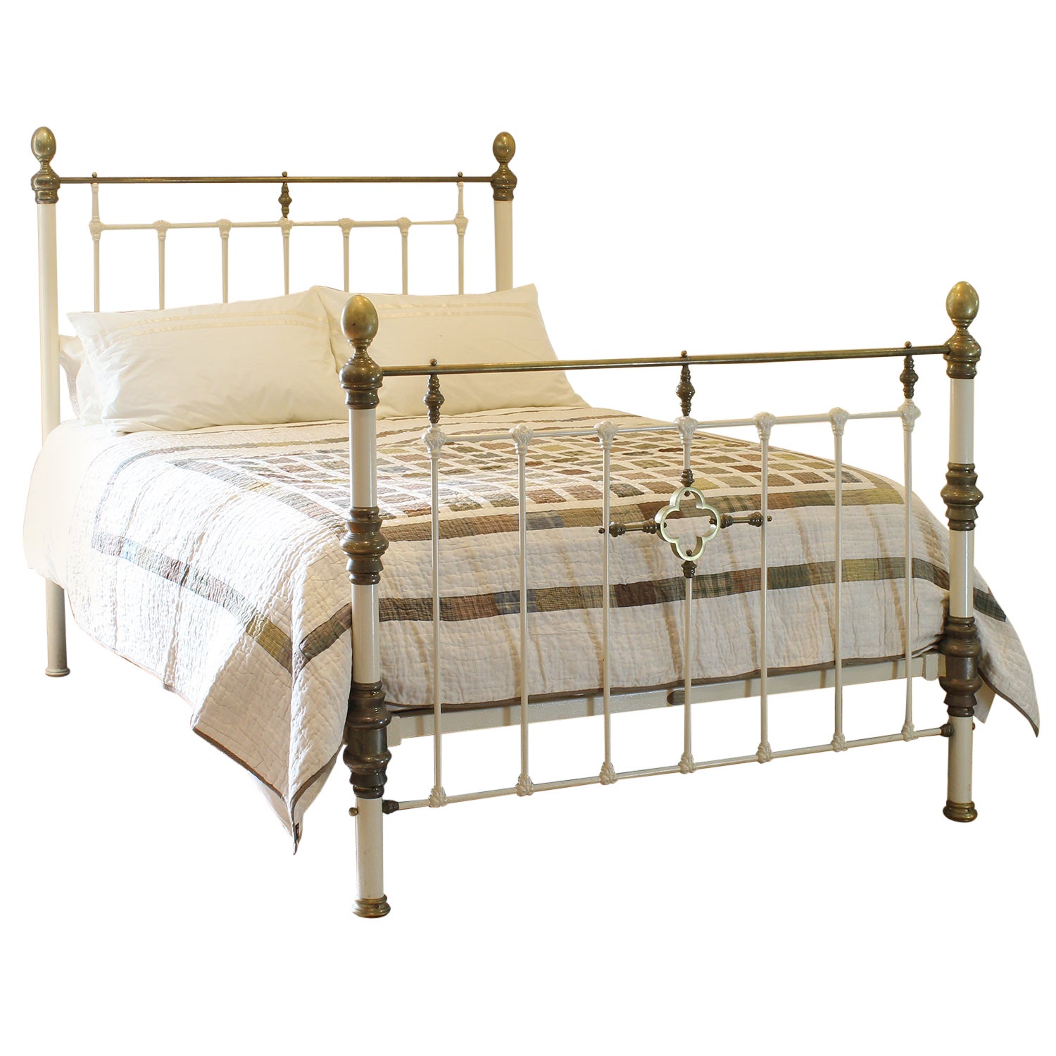 Wide Decorative Brass And Iron Bed For Sale At 1stdibs Brass And Iron Beds For Sale Brass