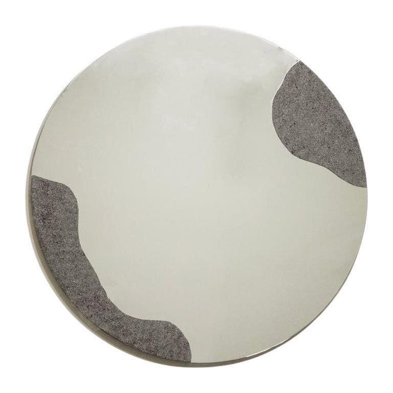 Burnt Ash, Contemporary, Sculptural, Minimal, Pompeii Round Mirror For ...