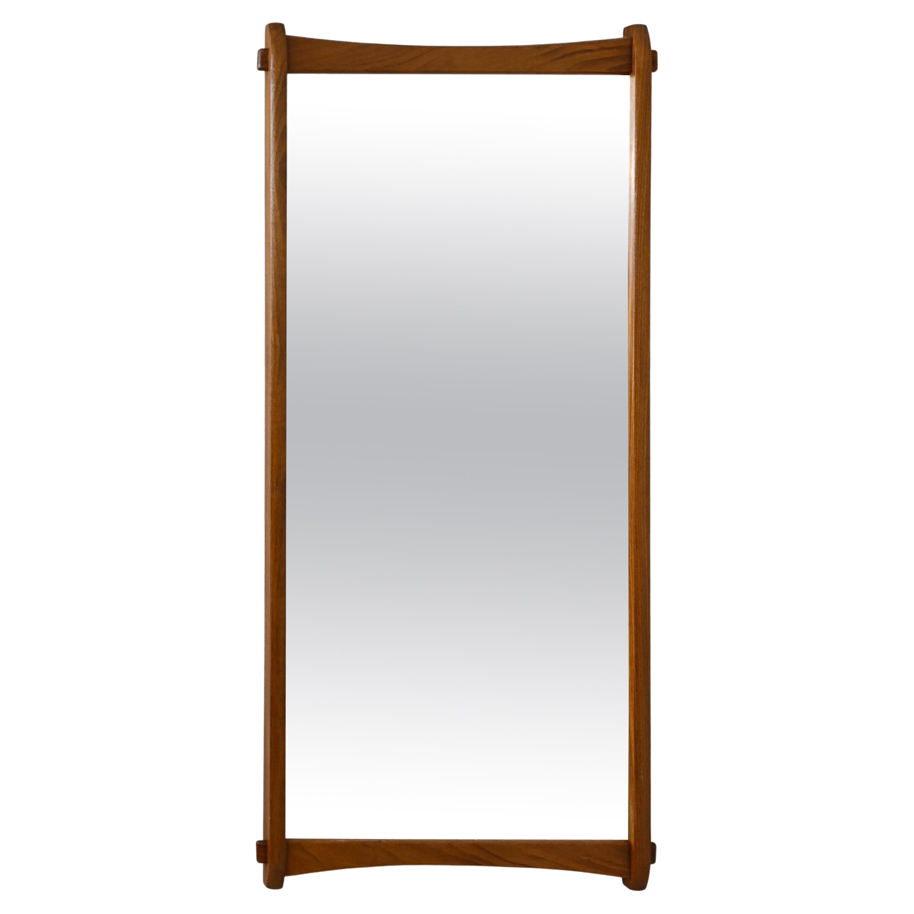 Swedish Teak Wood Mirror For Sale at 1stDibs