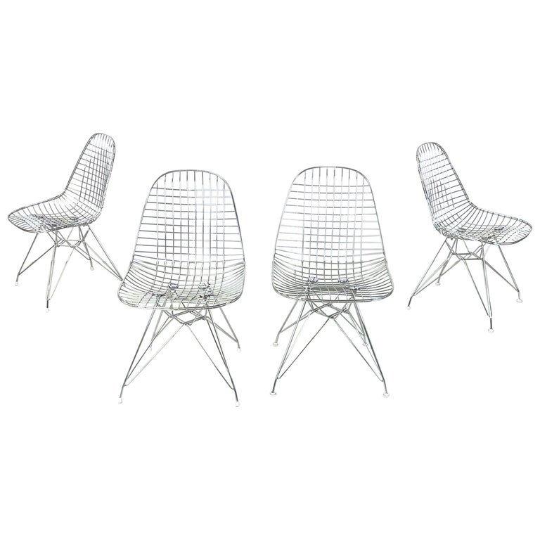 Italian Modern Dining Chairs in Chromed Metal Curved Rod, 1970s For ...