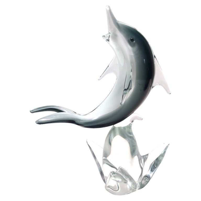 Postmodern Hand-Modelled Murano Glass Decorative Dolphin, Italy For ...