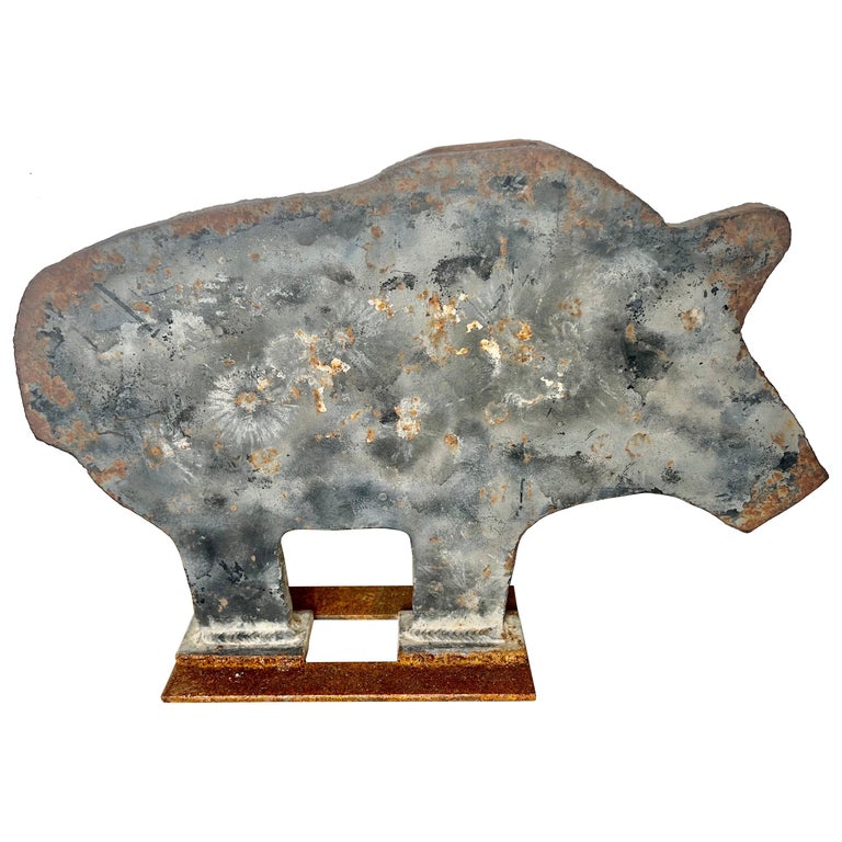 Iron Shooting Target of a Pig For Sale at 1stDibs