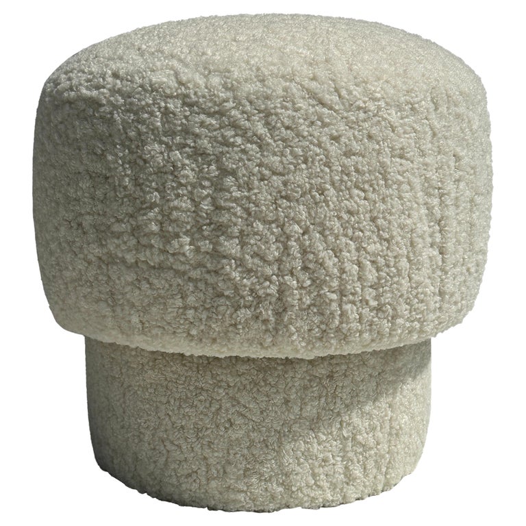 Bucle Mushroom Poof Stool For Sale at 1stDibs