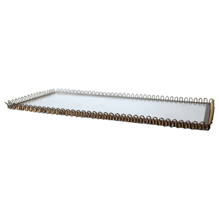 Swedish Modern Brass Mirror Tray For Sale at 1stDibs