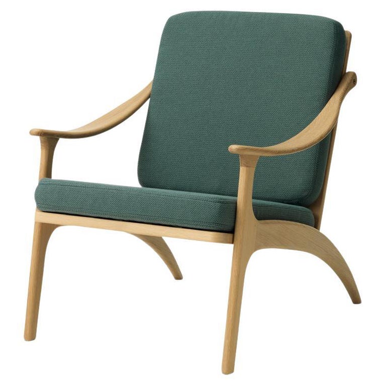 Lean Back Lounge Chair White Oiled Oak, Dark Cyan by Warm Nordic For ...