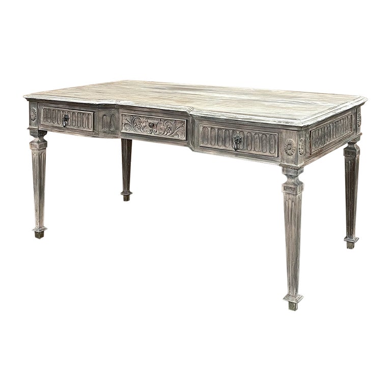 19th Century French Louis XVI Double-Sided Whitewashed Desk For Sale at ...