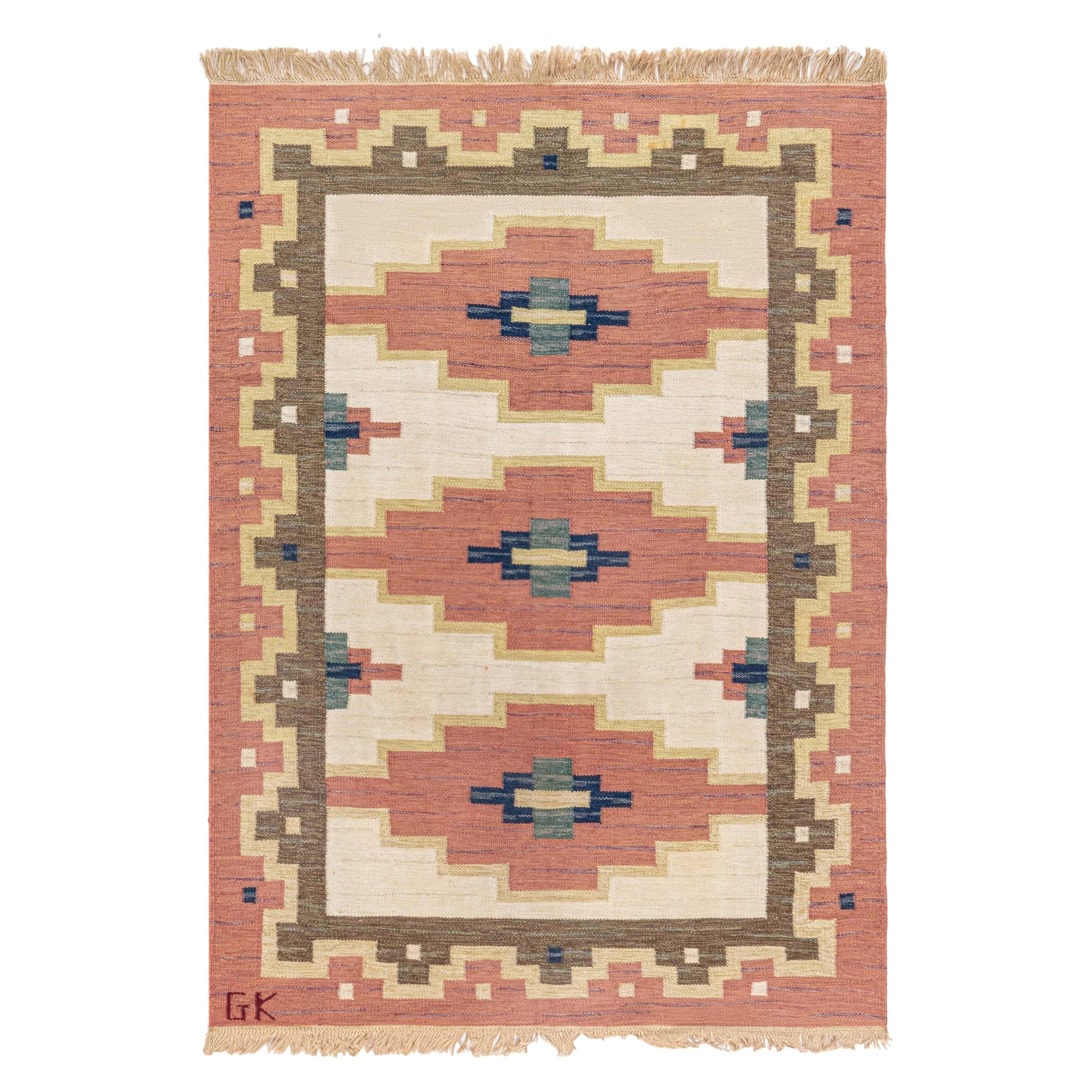 Doris Leslie Blau Collection Vintage Swedish Flat-Weave Rug by Erik ...