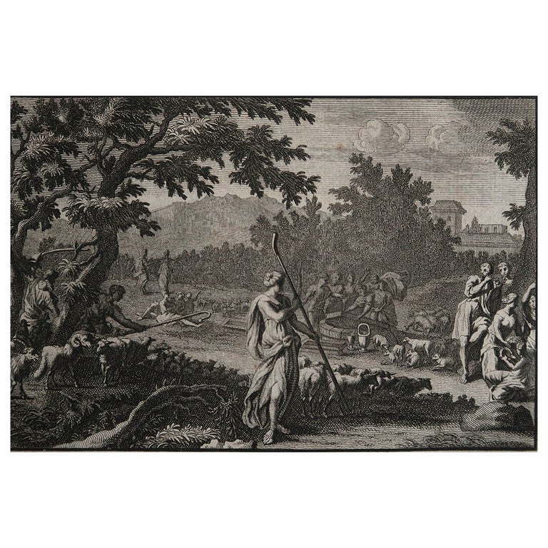 Original Antique Print After Jan Luyken, Amsterdam, Genesis XXIX, 1724 ...