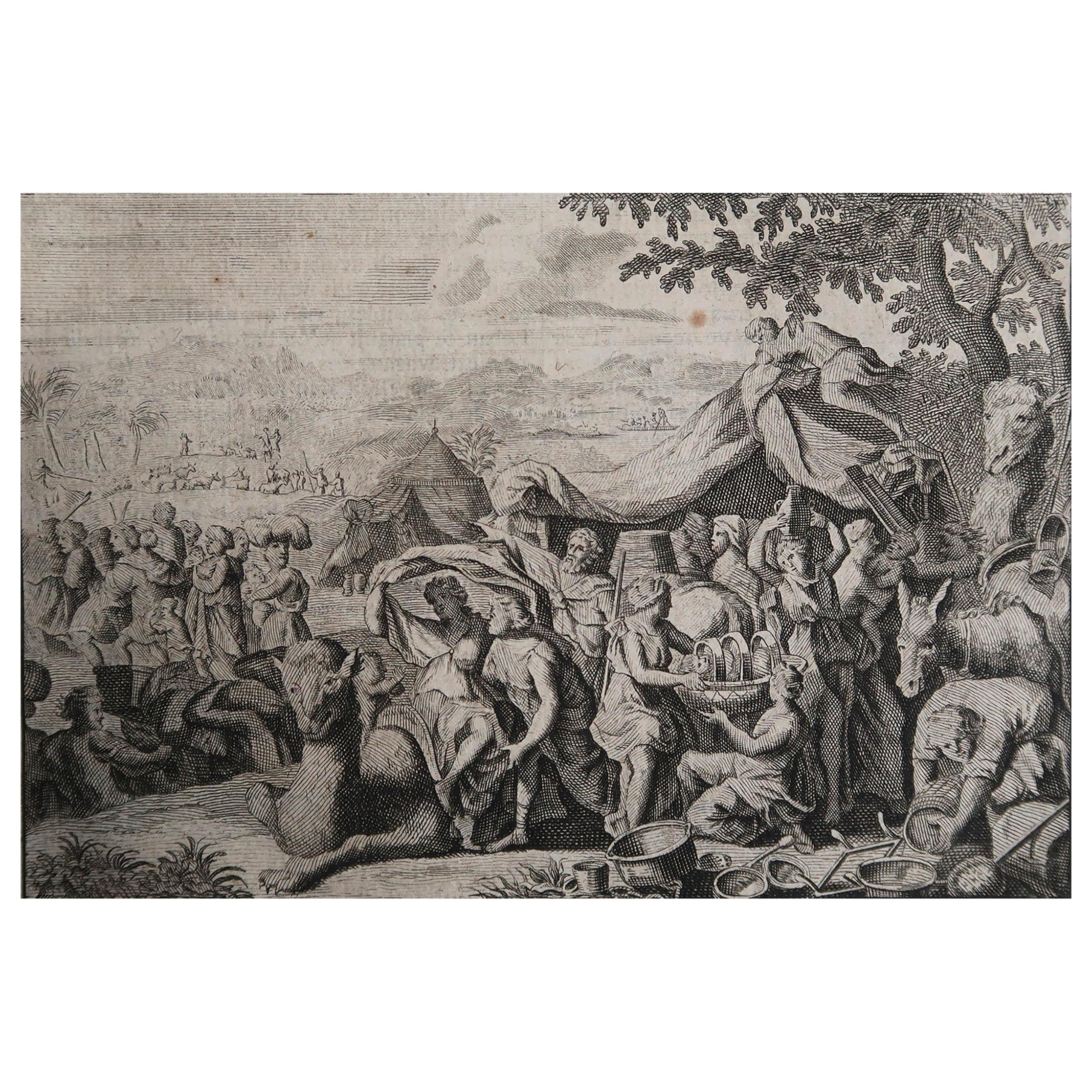 Original Antique Print After Jan Luyken, Amsterdam, Genesis XXXI, 1724 For Sale at 1stDibs