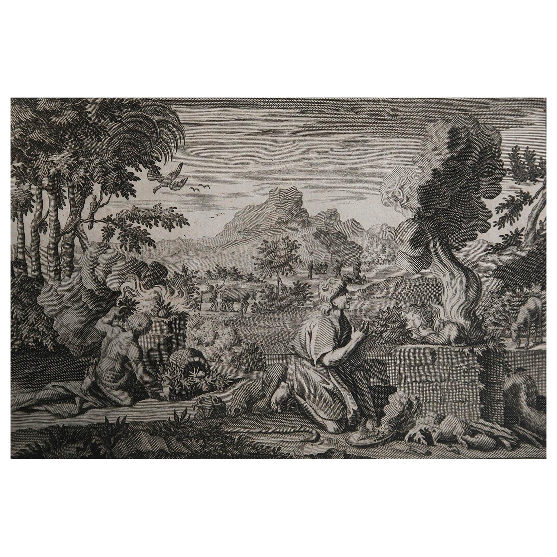 Original Antique Print After Jan Luyken, Amsterdam, Genesis XXII. 1724 For Sale at 1stDibs