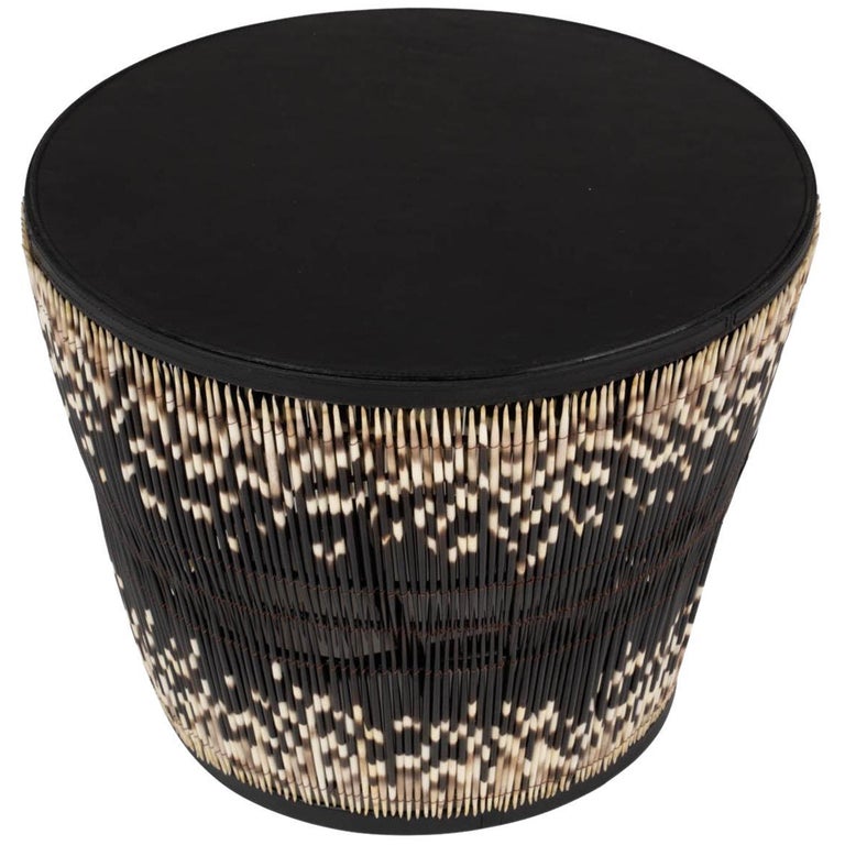Side Table-Porcupine Quill For Sale at 1stDibs