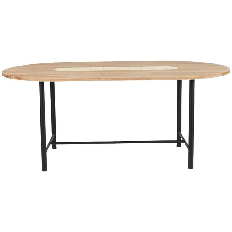 Be My Guest Dining Table 180 White Oak Butter Yellow by Warm Nordic For ...