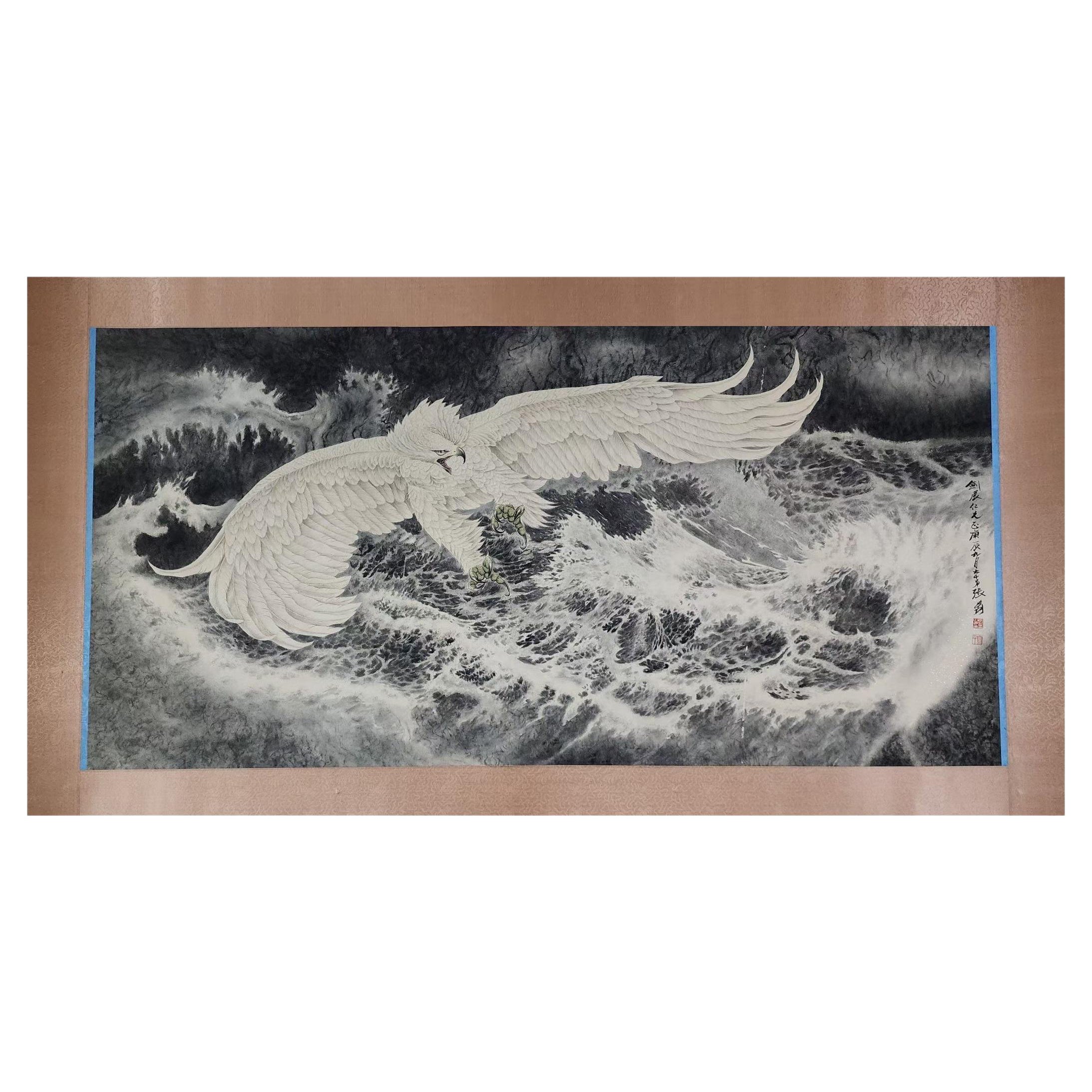 Li Keran Chinese "Ten Thousand Crimson Hills" Ink and Cinnabar on Paper ...