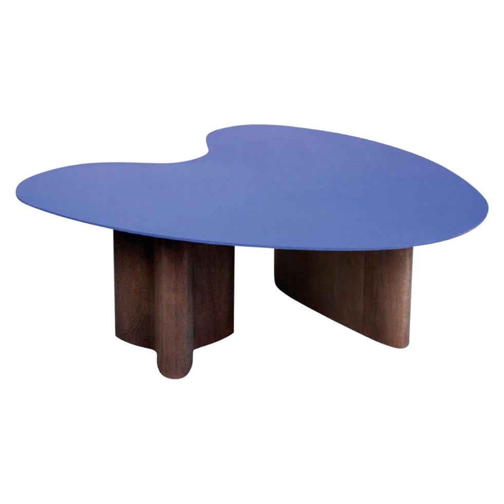 Francois Champsaur for Pouenat Pepper Coffee Table in Aluminum, Oak ...
