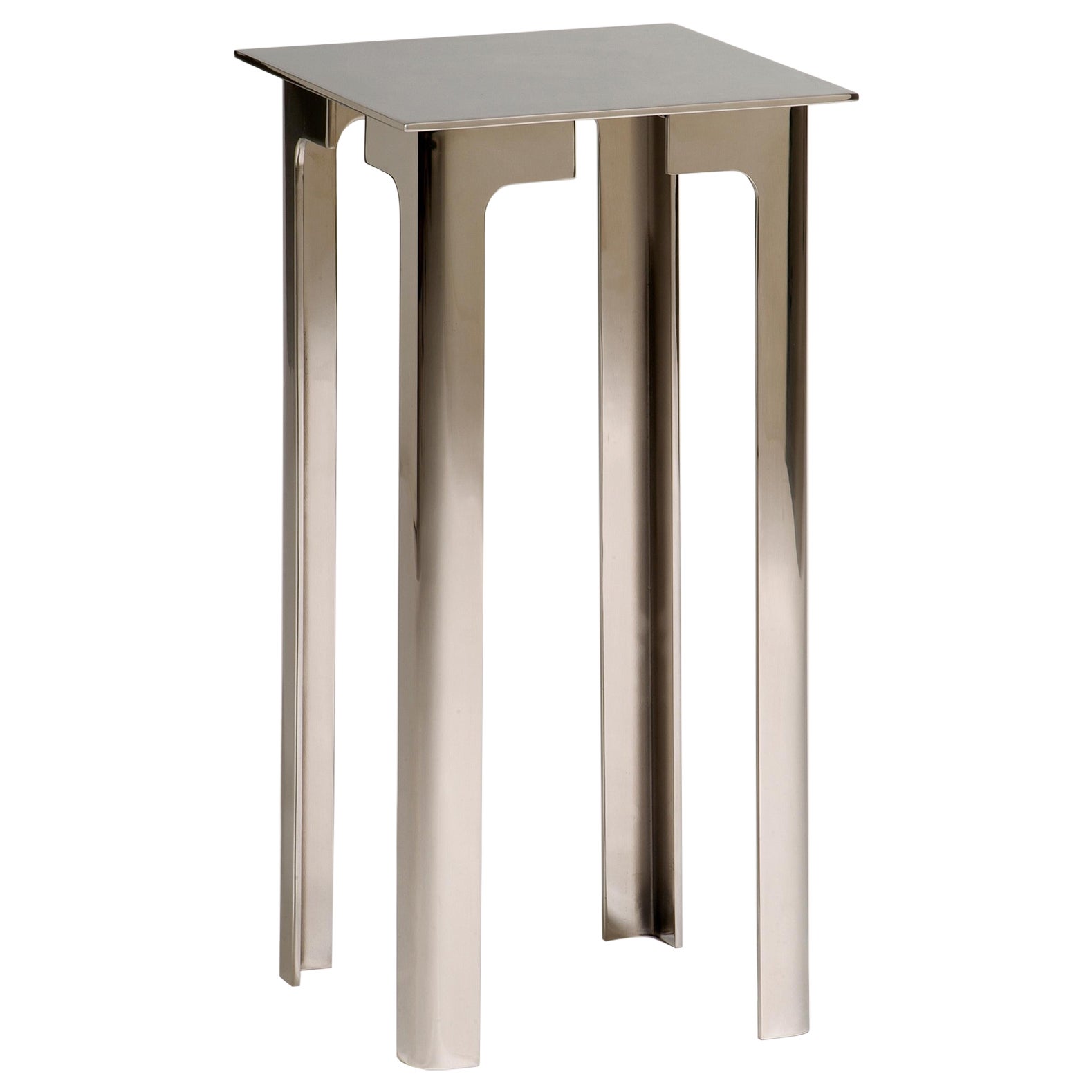 Francois Champsaur for Pouenat Moka Pedestal Table in Polished ...